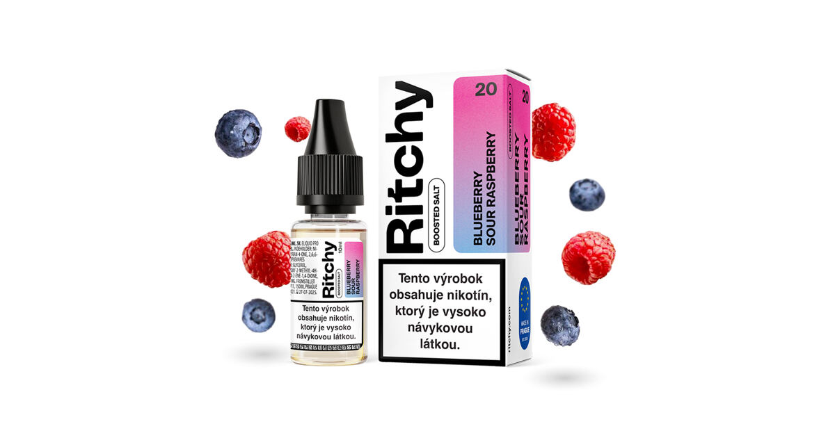 Ritchy Salt Blueberry Sour Raspberry (Nakyslá borůvka s malinou) 10ml ...