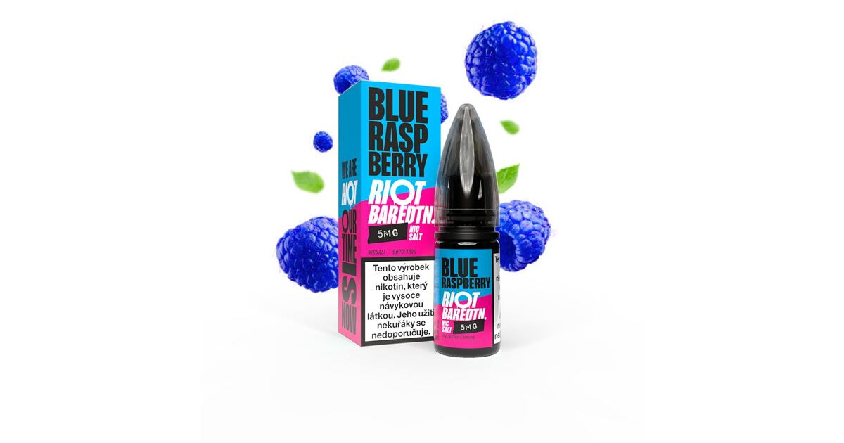 E-liquid Riot BAR EDTN Salt Blue Raspberry (Modrá malina) 10ml - eJuice.cz