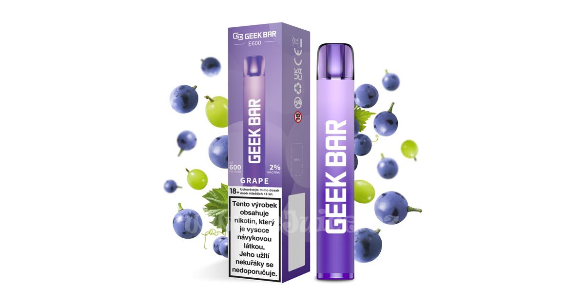 Elektronická cigareta: GEEK BAR E600 Disposable Pod (Grape) - eJuice.cz