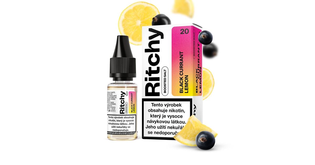 E-liquid Ritchy Salt Black Currant Lemon (Černý rybíz a citron) 10ml ...