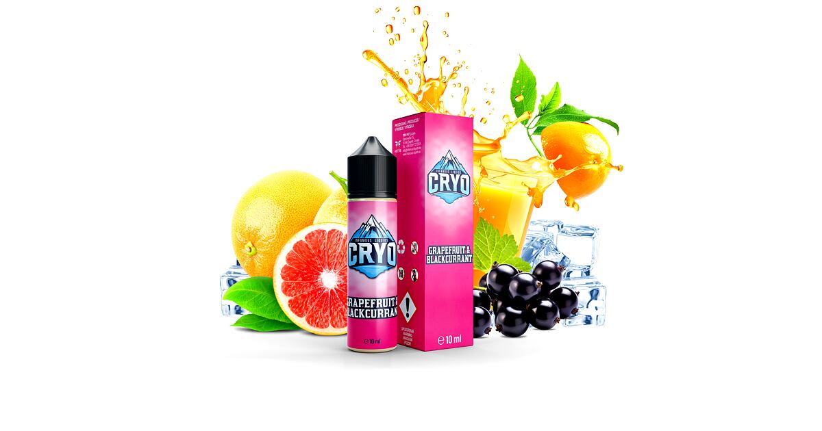 Příchuť Infamous Cryo S&V: Grapefruit & Blackcurrant (Grepová limonáda ...